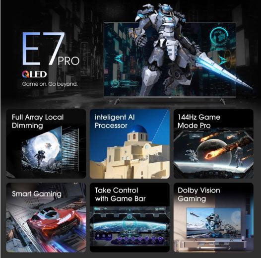 Hisense 55 Inch 144Hz QLED E7NQT PRO 4K Smart TV – GK Prime